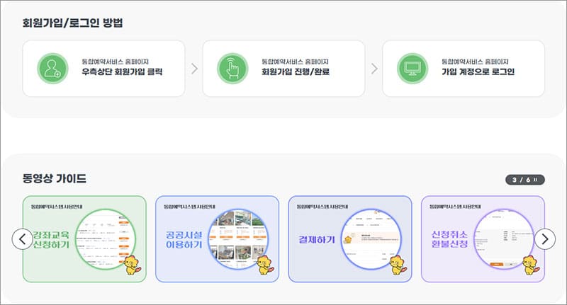 화성시 통합예약시스템 신청 방법 (yeyak.hscity.go.kr) - 대한민국 행정구역